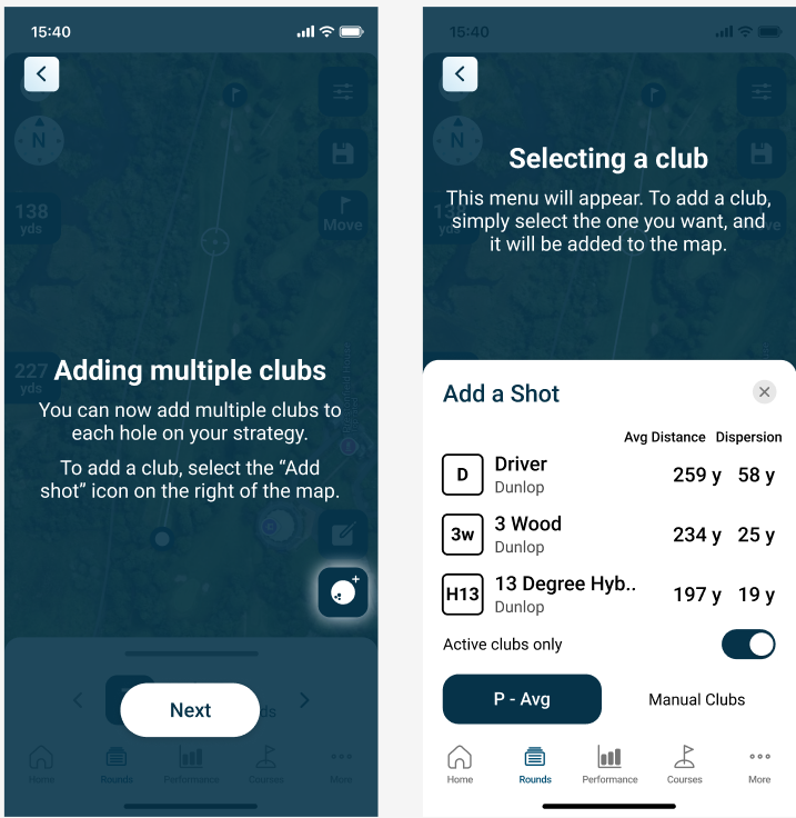 Adding Multiple Clubs to a Hole on MyStrategy – V2 Support